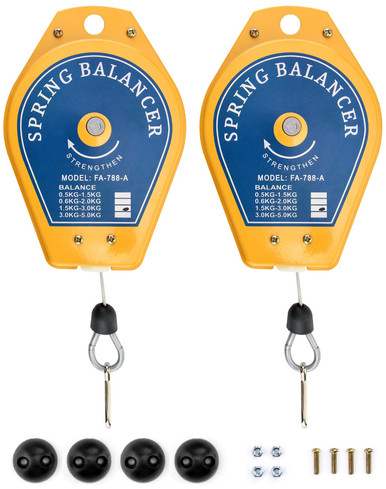 QWORK Spring Balancer, 2 Pack 3.3lbs - 6.6lbs Bearing Retractable Tool ...