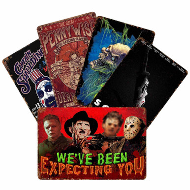 5Pcs Vintage Horror Movie Tin Sign,Classic Characters by Horror Film ...