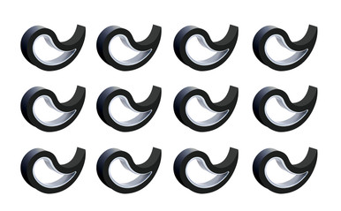 12-Pack Stoppy Black Window Stopper - Door Stopper - Door Wedge - Door ...