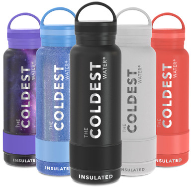 Coldest Insulated Water Bottle with Handle Lid | Leak Proof, Insulated ...