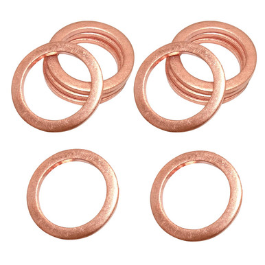 MroMax Copper Flat Washer Sealing Washers-M24 Metric Round Seal Gasket ...