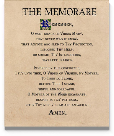 Memorare Prayer Wall Art, 11"x14" Unframed Print - Stunning Version of ...