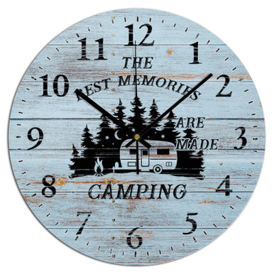 The Best Nemories and Made Camping Wall Clock Happy Camper Quotes Clock ...