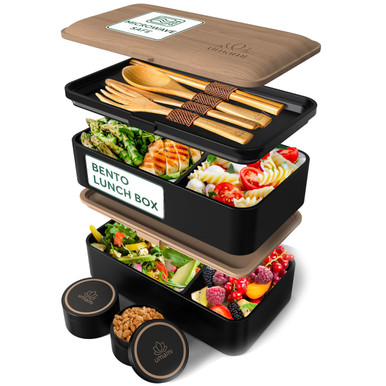 Umami Bento Lunch Box for Adults w/Utensils, 40 oz, Cute Microwave-Safe ...