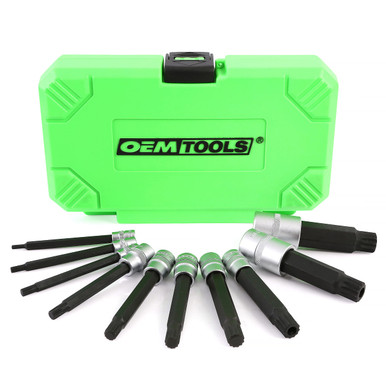 OEMTOOLS 23519 10 Piece Extra Long XZN Triple Square Spline Bit Socket ...