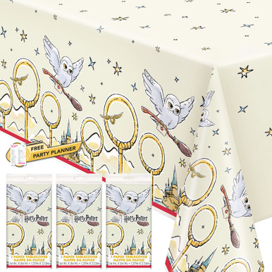 Unique Harry Potter 3 Count Tablecovers - Party Supplies with Hogwarts ...