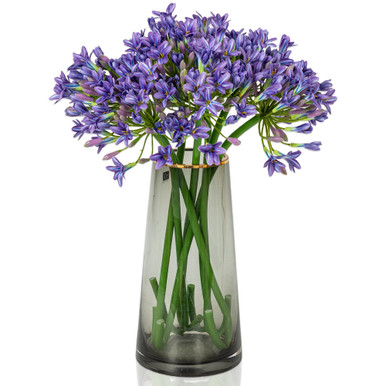 TOPIA Blue African Lily Agapanthus Artificial Agapanthus Faux Floral ...
