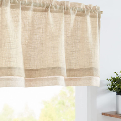 jinchan Linen Valance for Windows Farmhouse Valance for Living Room 16 ...