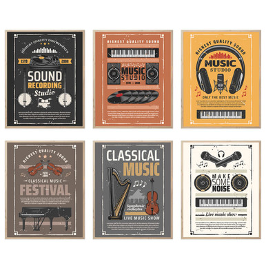JITUIHOM Vintage Music Wall Decor Classic Rock Band Posters for Room ...
