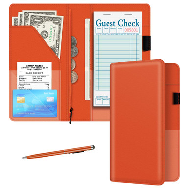 BVYA Server Book for Waitress, 5x9 Inch Server Book with Zipper Pocket ...