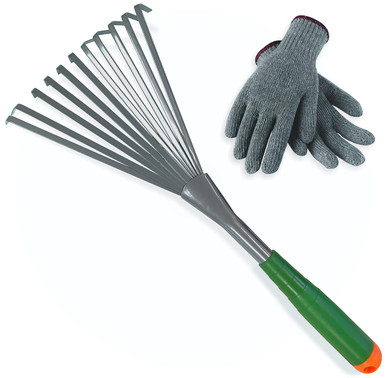 Hand Rake Garden Tool - Small Flower Bed Rake I Garden Hand Rake ...
