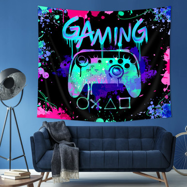 Imirell Gaming Tapestry 59Wx51H Inches Hippe Modern Colorful Graffiti ...
