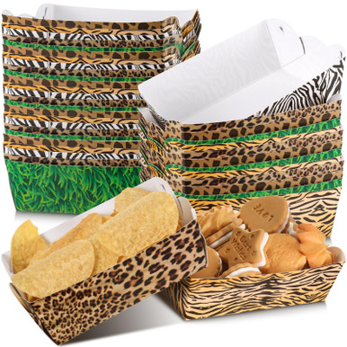 48 Packs Safari Party Favors Set Jungle Animal Theme Disposable Paper ...