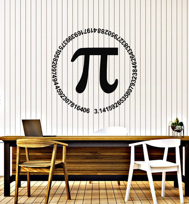 Vinyl Wall Decal Pi Mathematics Number Math Lovers School Classroom ...
