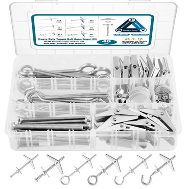 48Pcs Toggle Bolts for Drywall,Toggle Anchors Assortment Kit-M4 M6 ...