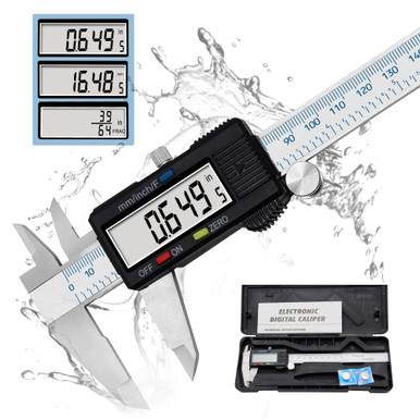 Digital Caliper, Electronic Calipers Micrometer 6 Inch Metrics Fraction ...
