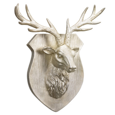 Navaris Deer Head Wall Decor - Faux Animal Antler Taxidermy Wall Mount ...