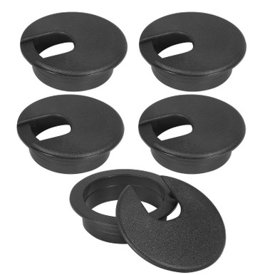 2" Black Desk Grommet, JTemgle Plastic Cable Hole Cover Computer Table ...