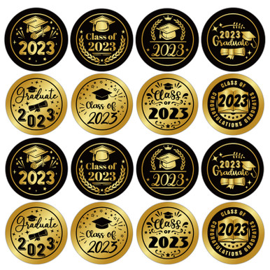 FLYAB 112pcs Graduation Candy Stickers Class of 2023 Round Candy ...