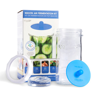 Masontops Fermentation Jar Starter Set, Easy Vegetable Fermentation Kit ...
