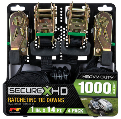 Performance Tool W1872 4Pk 1-Inch X 14' Tie Down Straps SecureX - Heavy ...