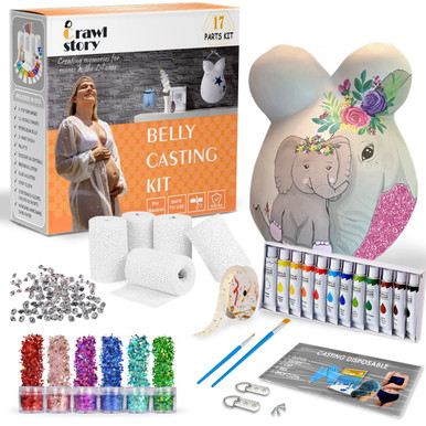 Crawl Story Belly Cast Kit Pregnancy-Baby Casting kit | With 5-Plaster ...