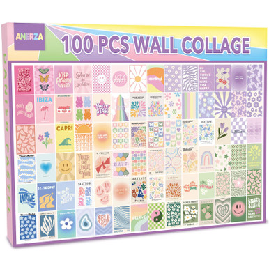 ANERZA 100 PCS Danish Pastel Room Decor, Collage Kit Aesthetic Pictures ...