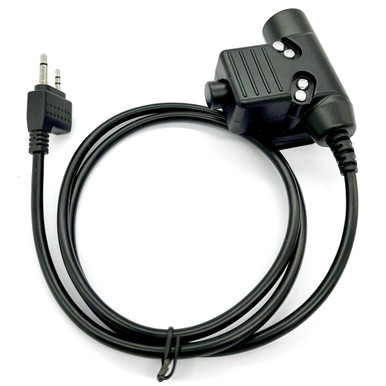 WODASEN Tactical U94 PTT Adapter with Push to Talk Big Button Walkie Talkie Headset Connector ...