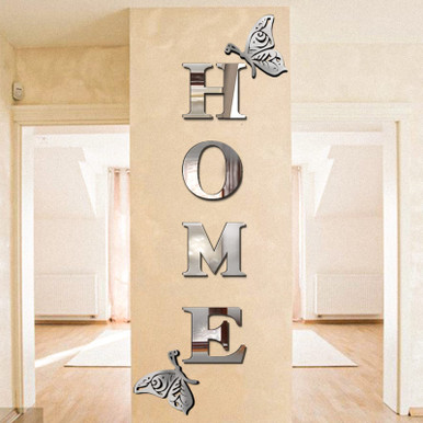 Acrylic Home Sign Letters Wall Decor, Acrylic Mirror Wall Stickers ...