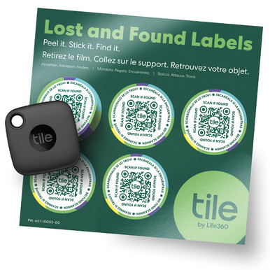 Tile Mate + Lost and Found Labels - Bluetooth Tracker for Keys, Bags ...