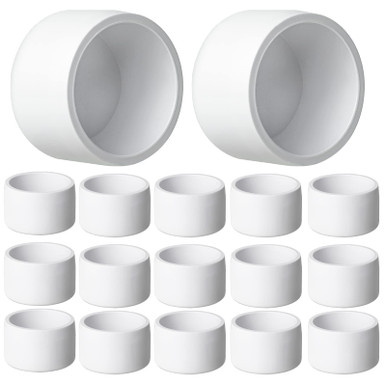 30Pack 1 Inch PVC End Cap Fittings, Flat PVC Cap for Build PVC ...