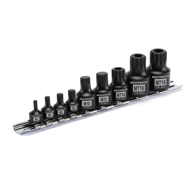 MIXPOWER Low Profile Impact Triple Square Bit Socket Set, Solid One ...