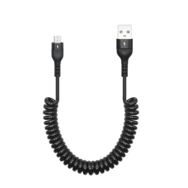 Micro USB Expansion Spiral Spring Cable 1 to 3FT, Spiral USB A Male to ...