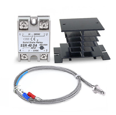 INFRI Digital 220V PID REX-C100 Temperature Controller + max.40A SSR+K ...