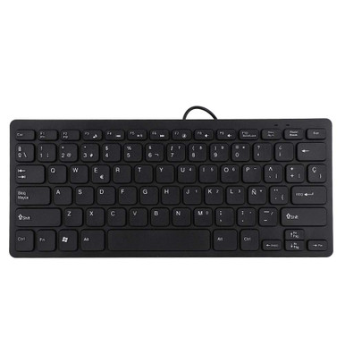Wired Spanish Keyboard, USB Interface Wired 78 Keys Ultra-Thin Spanish ...