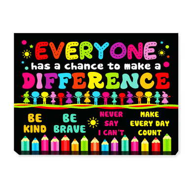 Everyone Has A Chance To Make A Difference Inspirational Quotes Canvas ...