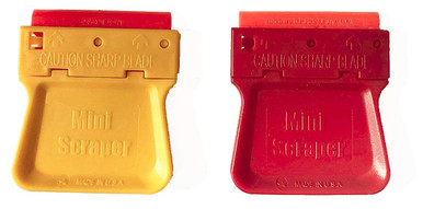MINISCRAPER Mini Razor Blade Scraper with Two Plastic Blades (2 Pack ...