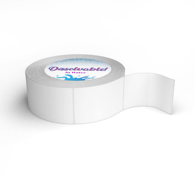 Blank White 1 X 2 Dissolvable Food Labels - Washes Off Qucikly No ...