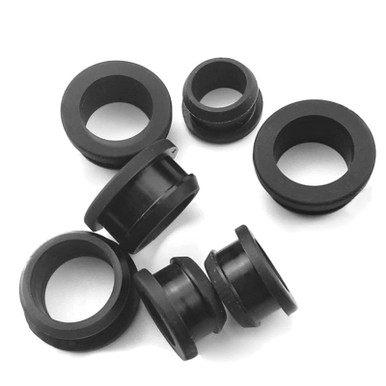 CONFIDENCE CRAFTSMAN 10PCS Black Silicone Rubber Snap-on Grommet Plug ...