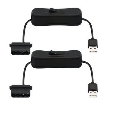 PNGKNYOCN 30cm USB to 4-Pin Molex Fan Power Cable Computer Case Adapter ...
