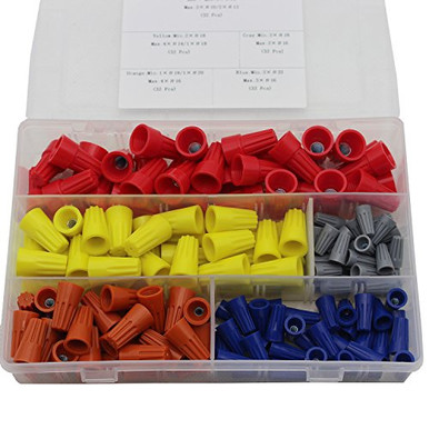 FUNMANY Wire Connectors Screw Terminals with Spring Insert Twist Nuts ...