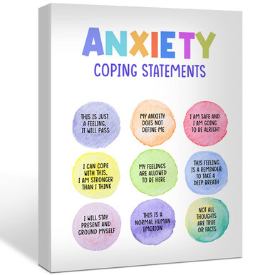 Anxiety Coping Statements Canvas Office Poster Mental Health Print ...