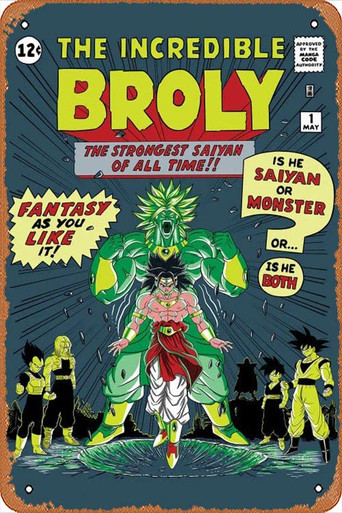 The Incredible Broly Metal Tin Sign Vintage Wall Decor for Home Gate ...