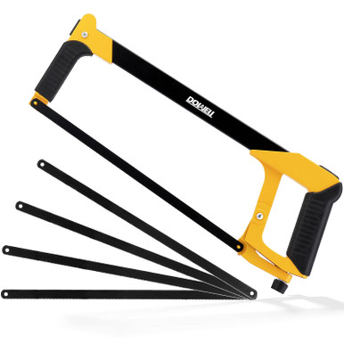 DOWELL Hand Saw 12-inch Hacksaw Frame Heavy Duty Adjustable 45/90 Angle ...