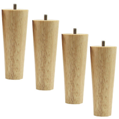 SBTXHJWCGLD Solid Wood Furniture Legs,Rubber Wood Straight Cone Sofa ...