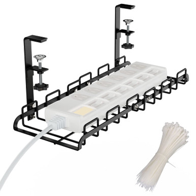 Under Desk Cable Management, iSPECLE 1 Pack Cable Management No Drill ...