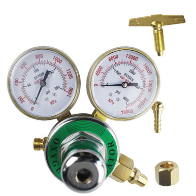 TIANLINLY Oxygen Regulator Welding Gas Gauges CGA 540 Inlet Connection ...