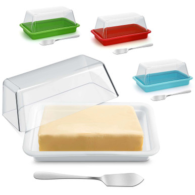 Rtteri 4 set Butter Dish with Lid and Knife Butter Container Holds for ...