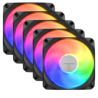 corpuwn 5 Pack ARGB Fans 120mm Silent PWM Case Fan with Hub 1500 RPM ...