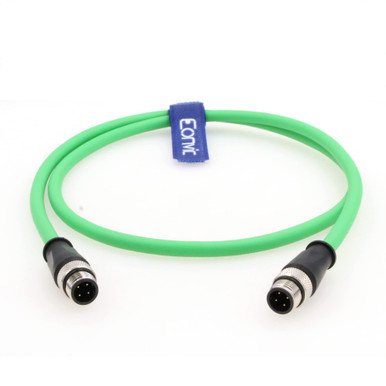 Eonvic Flexible Gigabit Ethernet Cable M12 D Code 4 Pin to 4 Pin Male ...